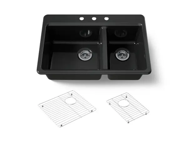 KOHLER Riverby 33" Top-mount Double-bowl Kitchen Sink - One-color