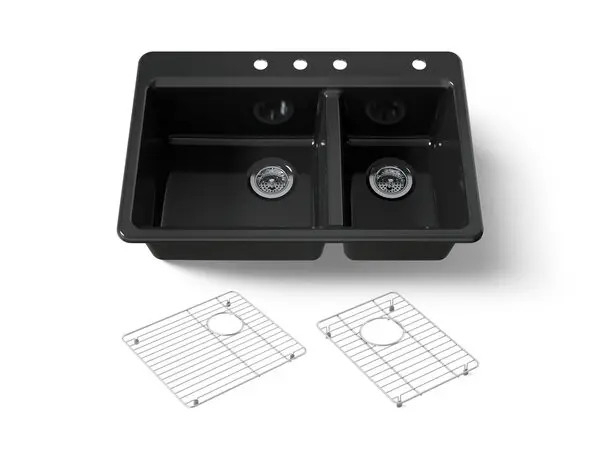 KOHLER Riverby 33" Top-mount Double-bowl Kitchen Sink - One-color