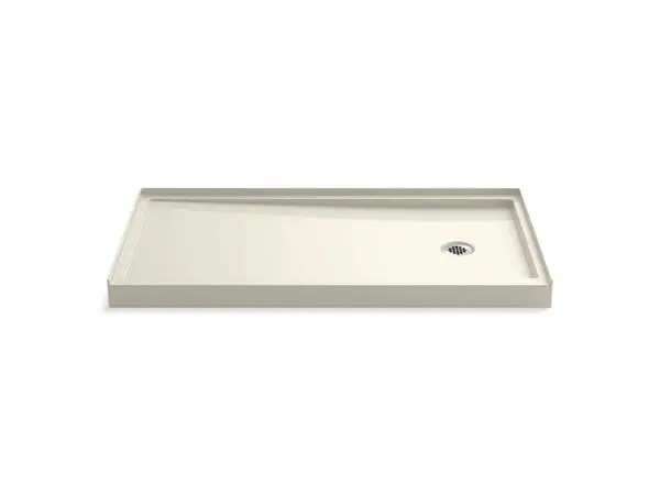 KOHLER Rely 60" X 32" Alcove Shower Base, Right Drain - One-color