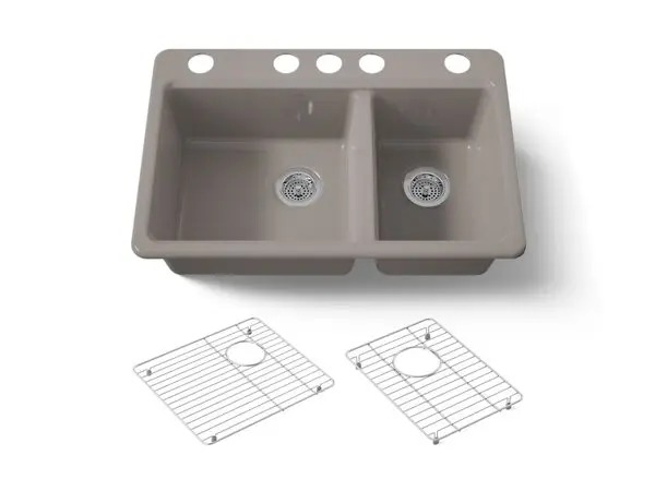 KOHLER Riverby 33" Undermount Double-bowl Kitchen Sink - One-color