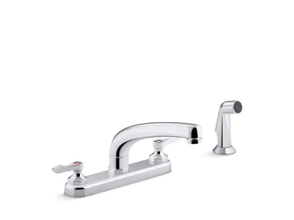 KOHLER Triton Bowe 1.8 Gpm Kitchen Sink Faucet With 8-3/16" Swing Spout, Matching Finish Sidespray, Aerated Flow And Lever Handles - One-color