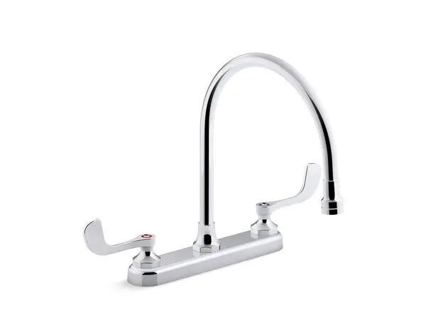 KOHLER Triton Bowe 1.8 Gpm Kitchen Sink Faucet With 9-5/16" Gooseneck Spout, Aerated Flow And Wristblade Handles - One-color