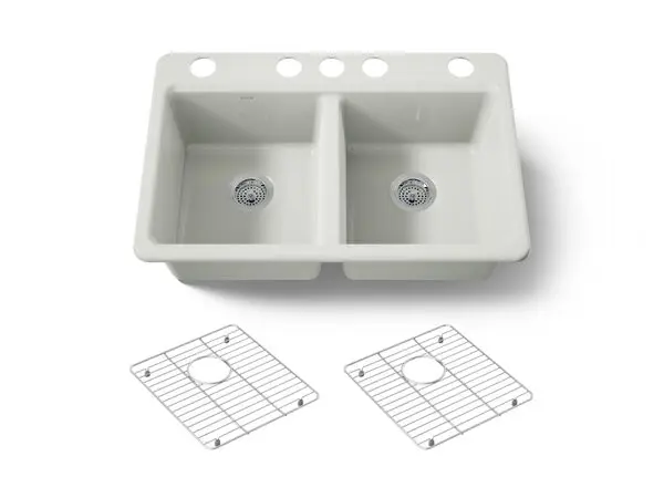 KOHLER Riverby 33" Undermount Double-bowl Kitchen Sink - One-color