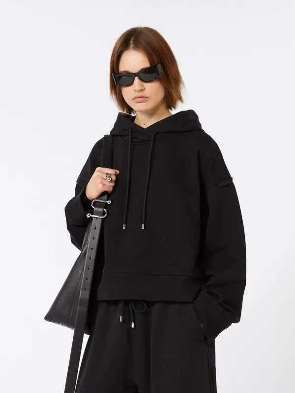Max Mara Stretch-cotton Hooded Sweatshirt