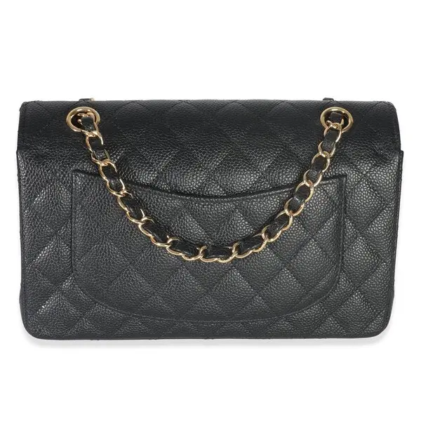 Chanel Quilted Caviar Classic Double Flap Bag - Black