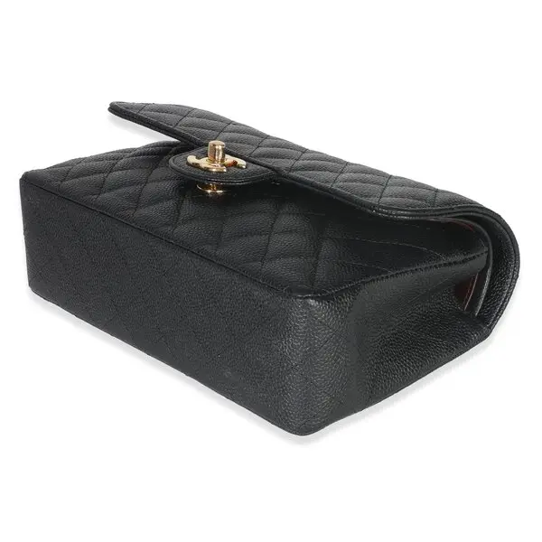 Chanel Quilted Caviar Classic Double Flap Bag - Black