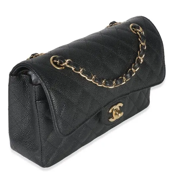 Chanel Quilted Caviar Classic Double Flap Bag - Black