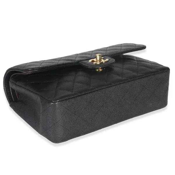 Chanel Quilted Caviar Classic Double Flap Bag - Black