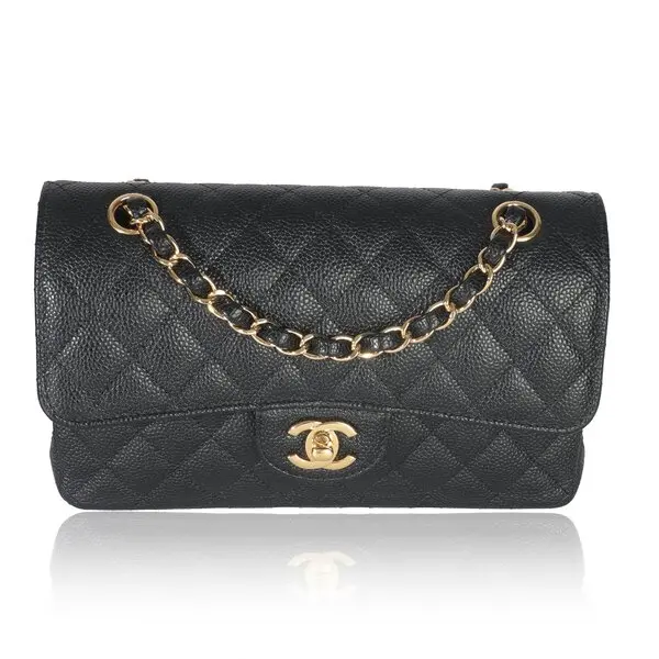 Chanel Quilted Caviar Classic Double Flap Bag - Black
