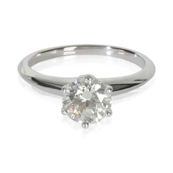 Tiffany & Co. 1.12 Ct Round Brilliant Diamond Ring - Platinum