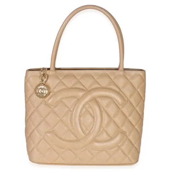 Chanel Quilted Caviar Medallion Tote