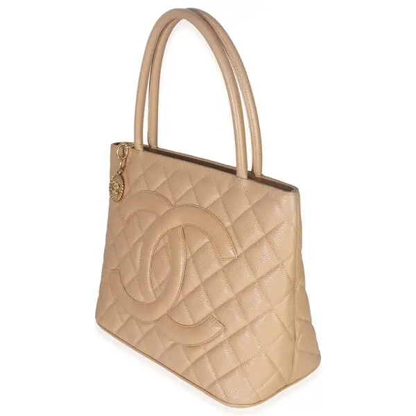 Chanel Quilted Caviar Medallion Tote