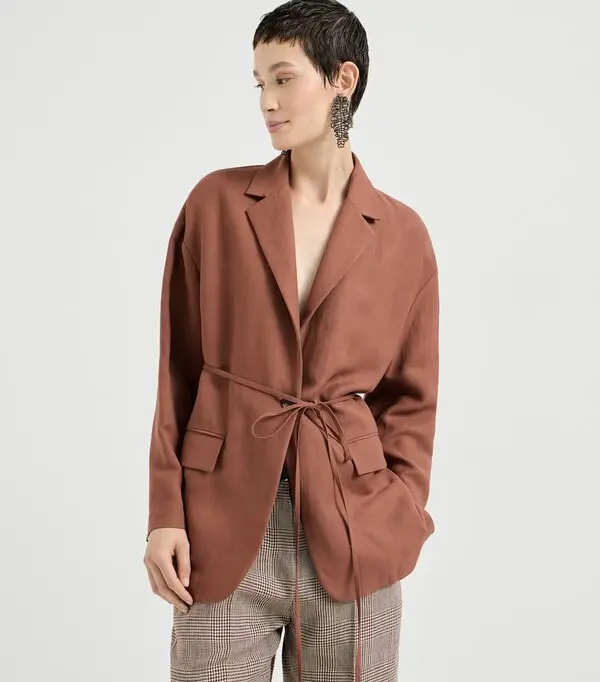 Brunello Cucinelli Twill Blazer - Red