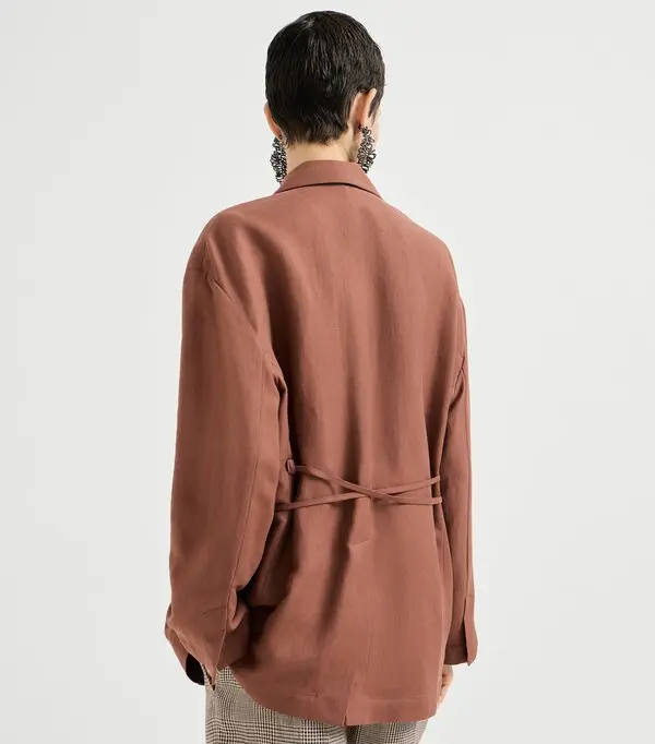 Brunello Cucinelli Twill Blazer - Red