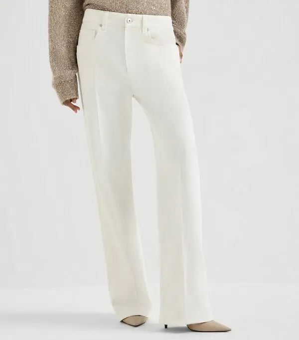 Brunello Cucinelli Flared Cotton Jeans