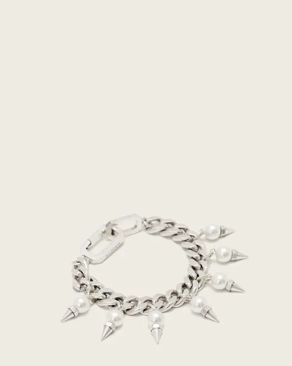 ALLSAINTS Rue Pearl Bracelet - Warm Silver