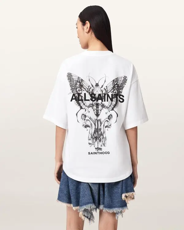 ALLSAINTS Halis Oversized Amelie T-shirt - White