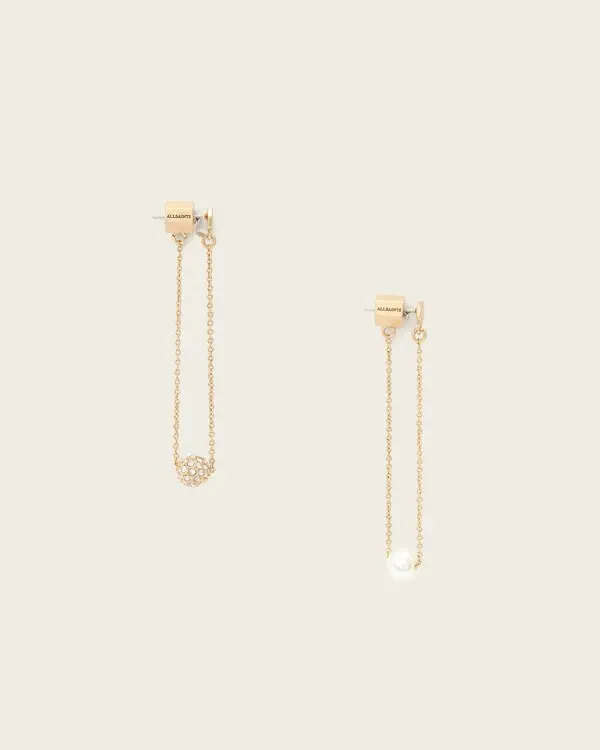 ALLSAINTS Ellie Loop Earrings - Warm Brass