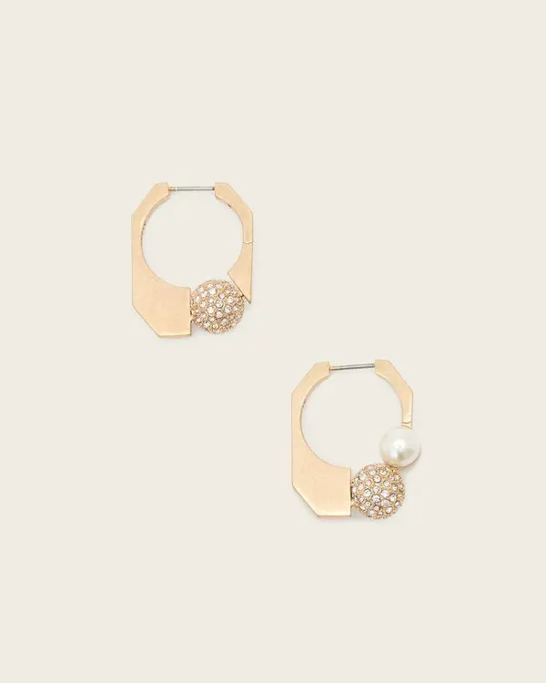 ALLSAINTS Ellie Mix Hoop Earrings - Warm Brass