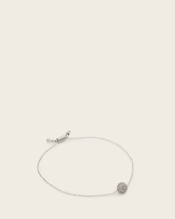 ALLSAINTS Ellie Crystal Bracelet - Warm Silver