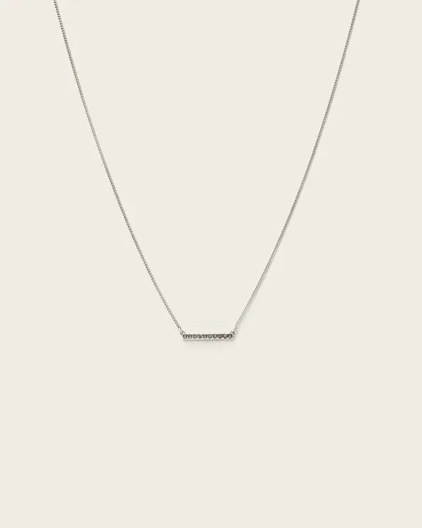 ALLSAINTS Joyce Chain Necklace - Warm Silver/black