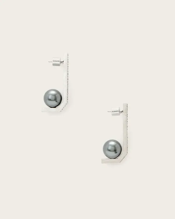 ALLSAINTS Ellie Drop Earrings - Warm Silver