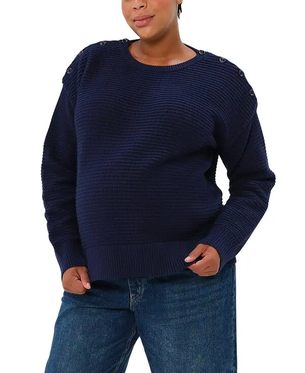 MARION Maternity & Nursing Sweater - Navy