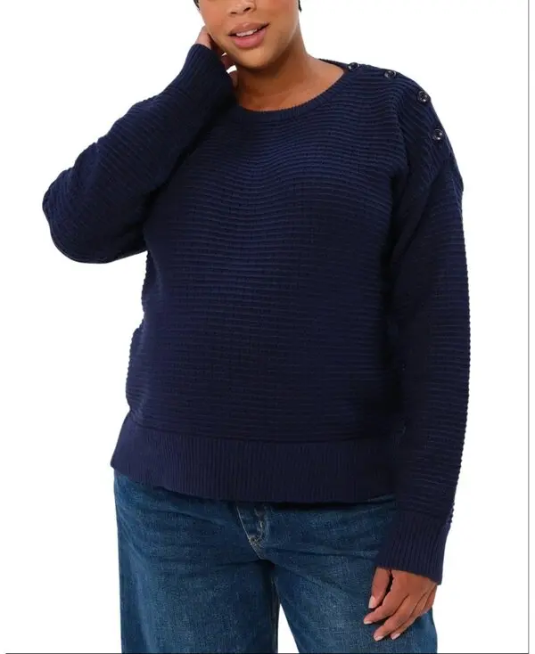 MARION Maternity & Nursing Sweater - Navy
