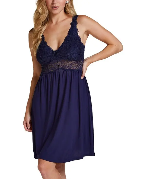 Hunkemoller Nora Lace Slip Dress - Blue