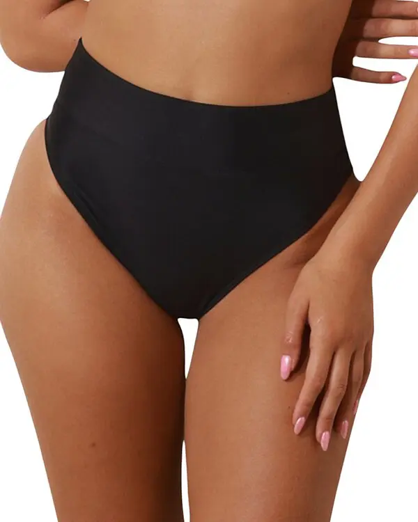 BILIBLOND Yumi High Waisted Bikini Bottom - Black