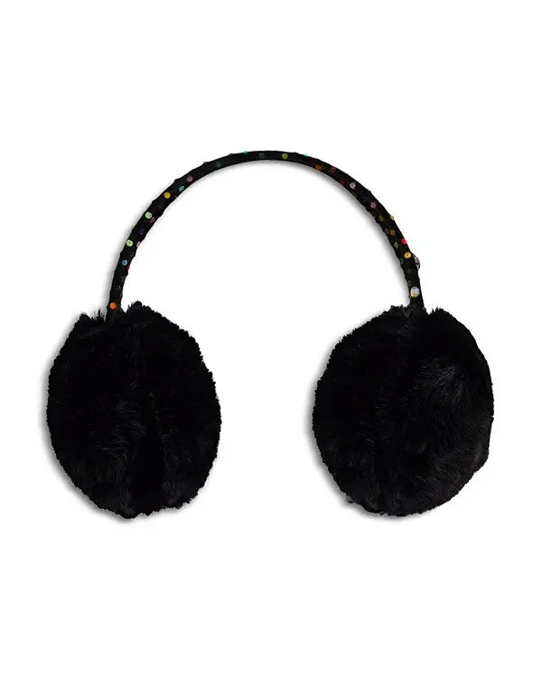 Kurt Geiger Scattered Crystal Ear Muffs - Black Multi