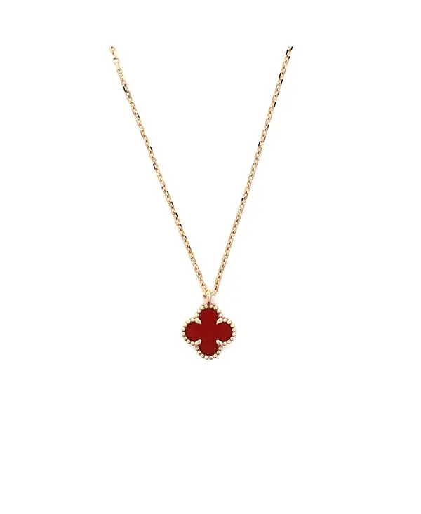 VAN CLEEF & ARPELS Sweet Alhambra Pendant Necklace - Pink