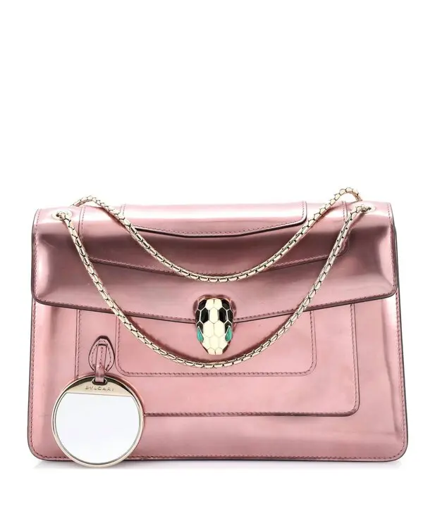 BVLGARI Serpenti Forever Metallic Shoulder Bag