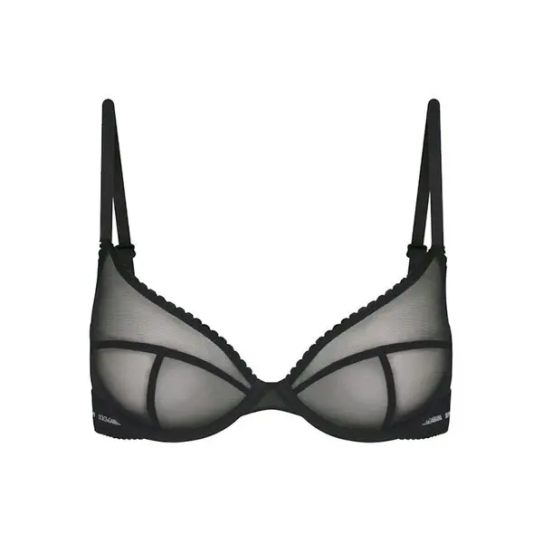 SKIMS X Dolce&gabbana Ultra Fine Mesh Demi Bra - Onyx