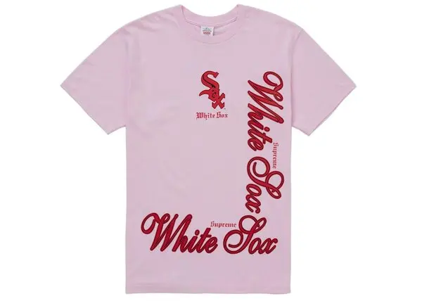 Supreme Mlb Teams Sox Tee Shirt - Light Pink