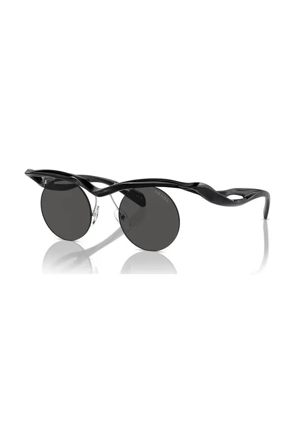Prada Round Frame Sunglasses - Black