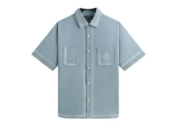Kith Chambray Paxton Short Sleeve Buttondown - Light Indigo