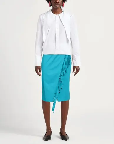 JIJIL Midi Pencil Skirt With Fringe