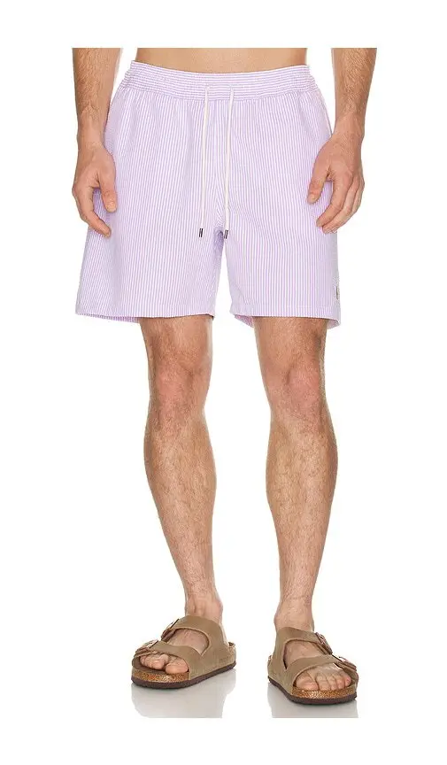 Polo Ralph Lauren Traveler Swim Trunk - Sky Lavender Seersucker