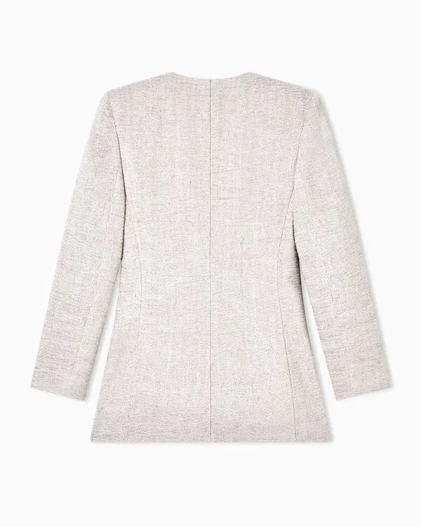 Giorgio Armani Linen, Viscose, And Silk Crêpe Single-breasted Jacket
