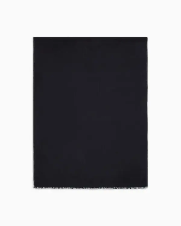 Giorgio Armani Cashmere Stole - Navy_blue