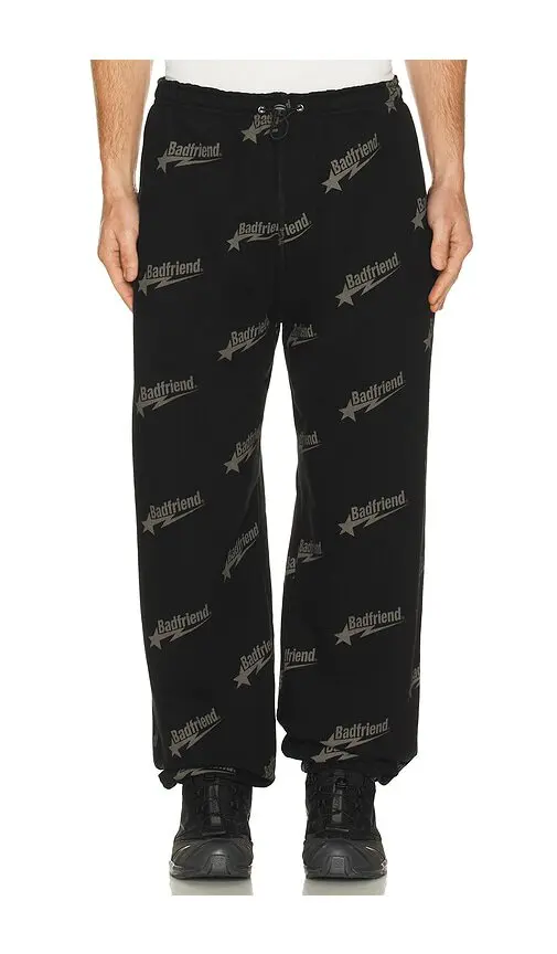 BADFRIEND Star Sweatpant In Black