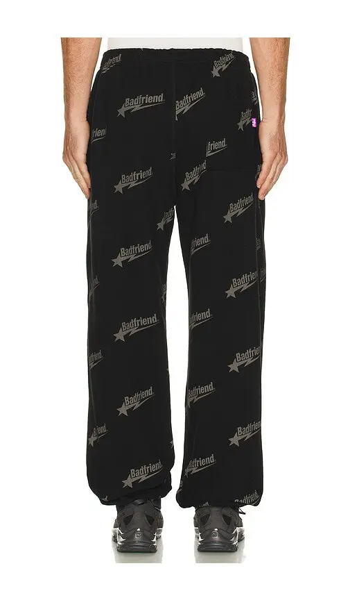BADFRIEND Star Sweatpant In Black