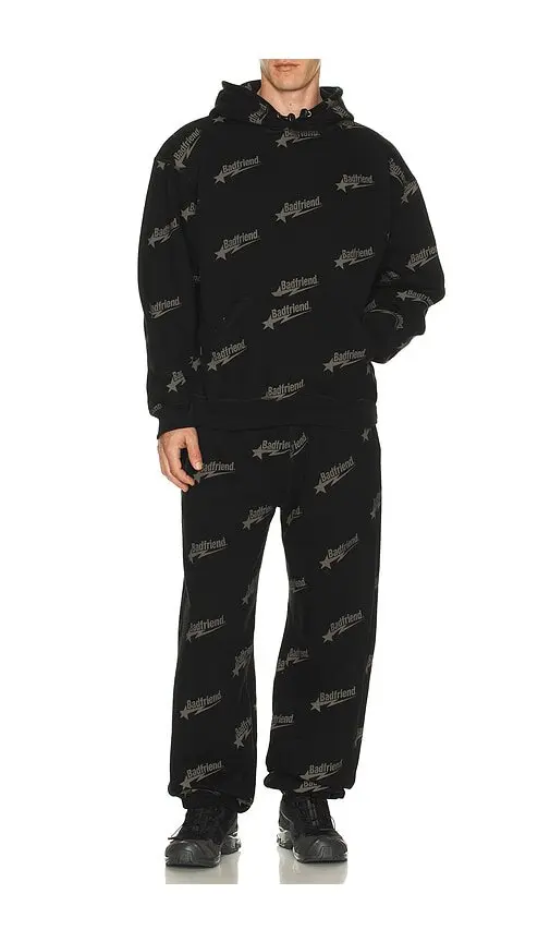 BADFRIEND Star Sweatpant In Black