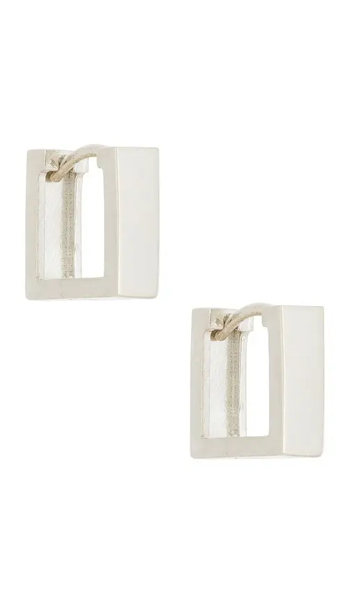LOUPN Square Hoop Earrings - 925 Sterling Silver