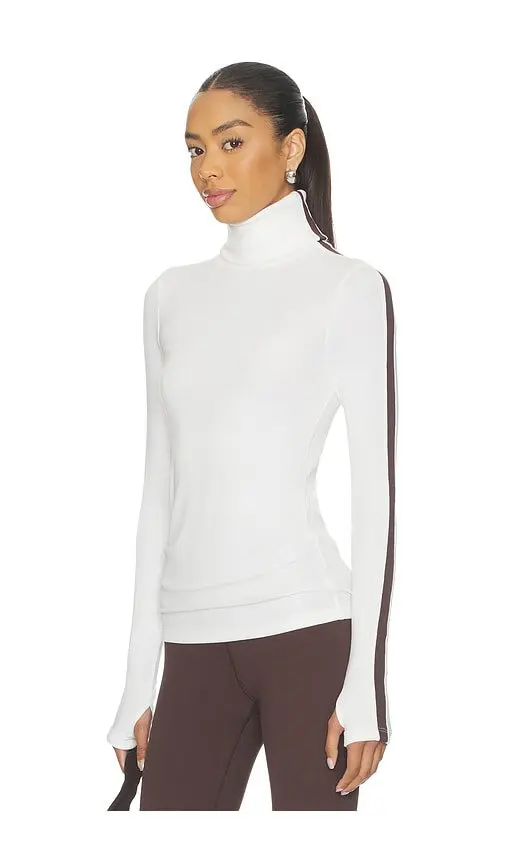 Splits59 Jackson Rib Full Length Turtleneck Top