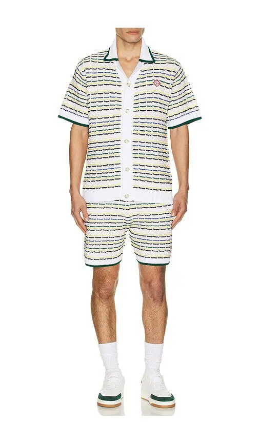 Casablanca Tuck Stitch Shorts - Multi
