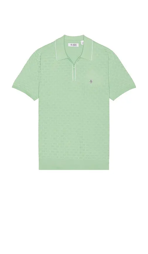 ORIGINAL PENGUIN Links Stitch Polo In Mint