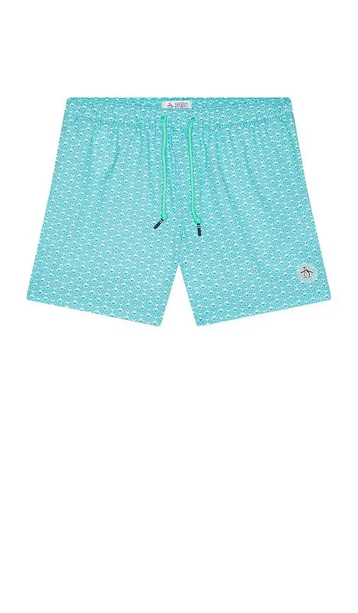 ORIGINAL PENGUIN 5 Box Rec Swim Shorts - Cockatoo