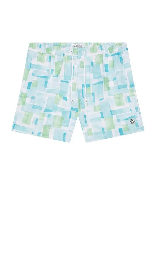 ORIGINAL PENGUIN 7 Volley Swim Shorts - Bright White